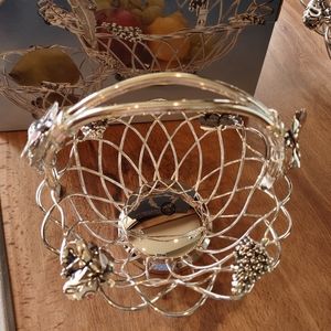 Godinger | Design | Silver Plated Grape Design Baskets Set Of Two Brand ...